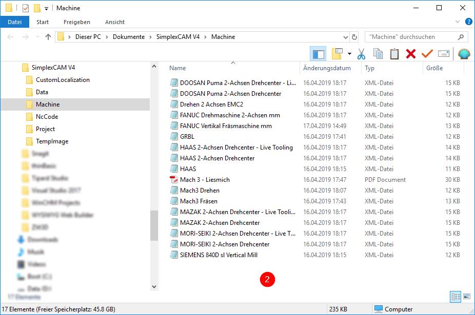 SimplexCAM Postprozessor